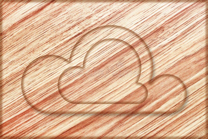 Creative Clouds Sign on Wooden Board Stock Illustration - Illustration ...