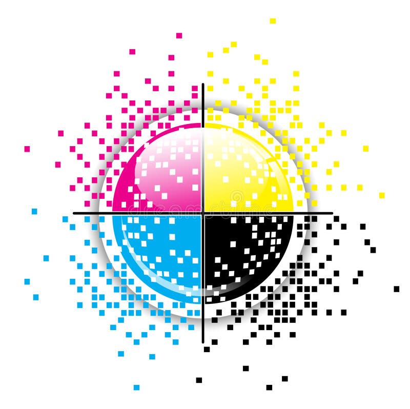 Creative cmyk symbol stock vector. Illustration of magenta - 8380712