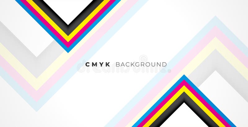 Creative Cmyk Modern Banner with Colorful Stripe Stock Vector ...