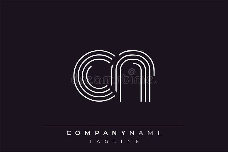 Creative CN Lines Letter Logo Design Stock Vector - Illustration of ...