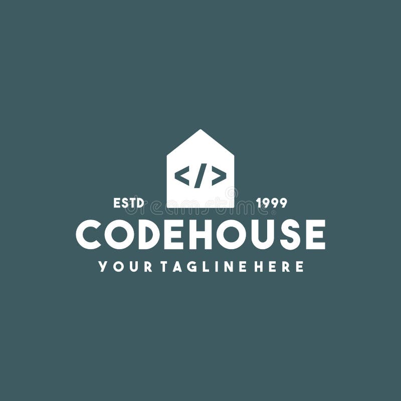 Creative Code House Logo Design Stock Illustration - Illustration of ...