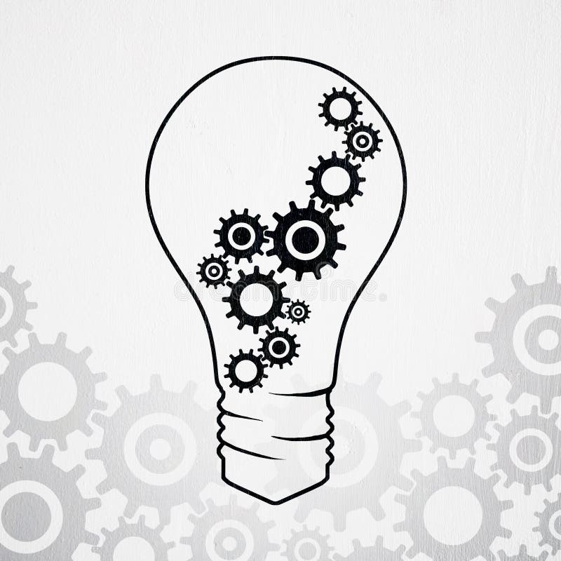Idea and machinery concept stock illustration. Illustration of gears ... Idea and machinery concept stock illustration. Illustration of gears ...