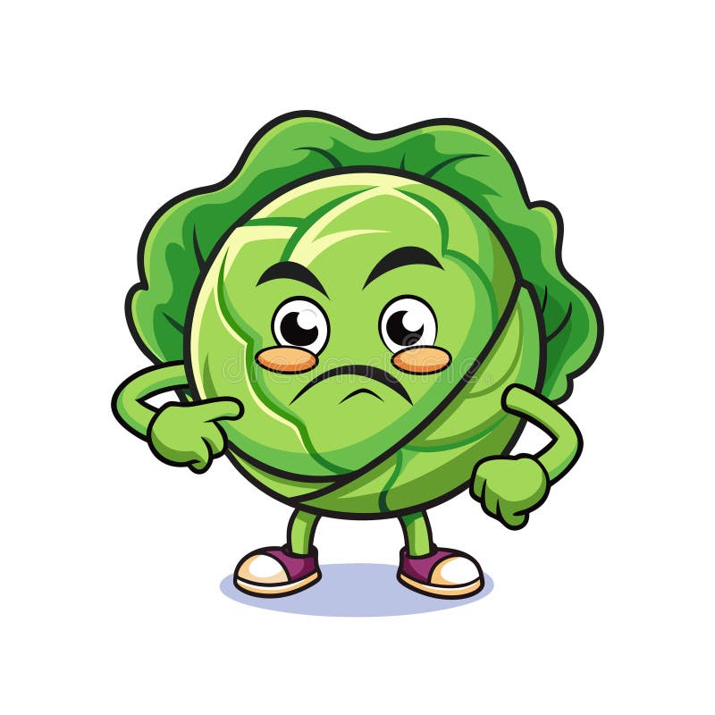 Creative Cold Cabbage Vegetable Design Stock Illustration ...