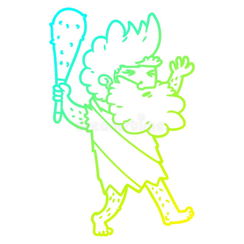 Gradient Line Drawing Cartoon Cave Man Stock Illustrations – 13 ...