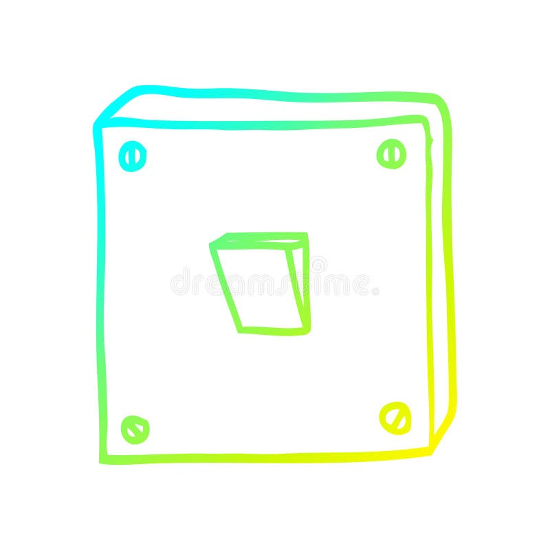 A Creative Cold Gradient Line Drawing Cartoon Light Switch Stock Vector ...