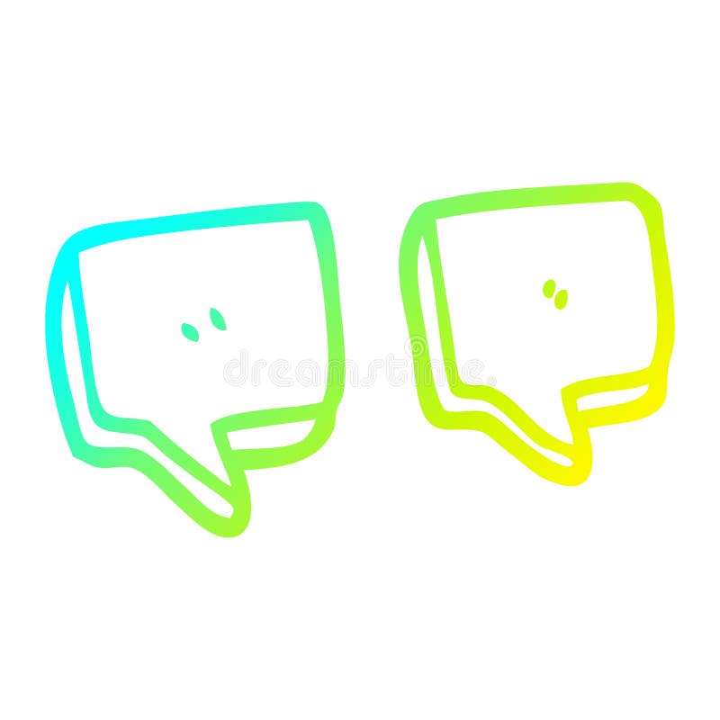 A Creative Cold Gradient Line Drawing Cartoon Quotation Marks Stock ...
