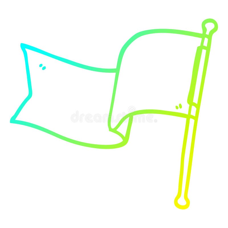 A Creative Cold Gradient Line Drawing Cartoon Red Flag Stock Vector ...