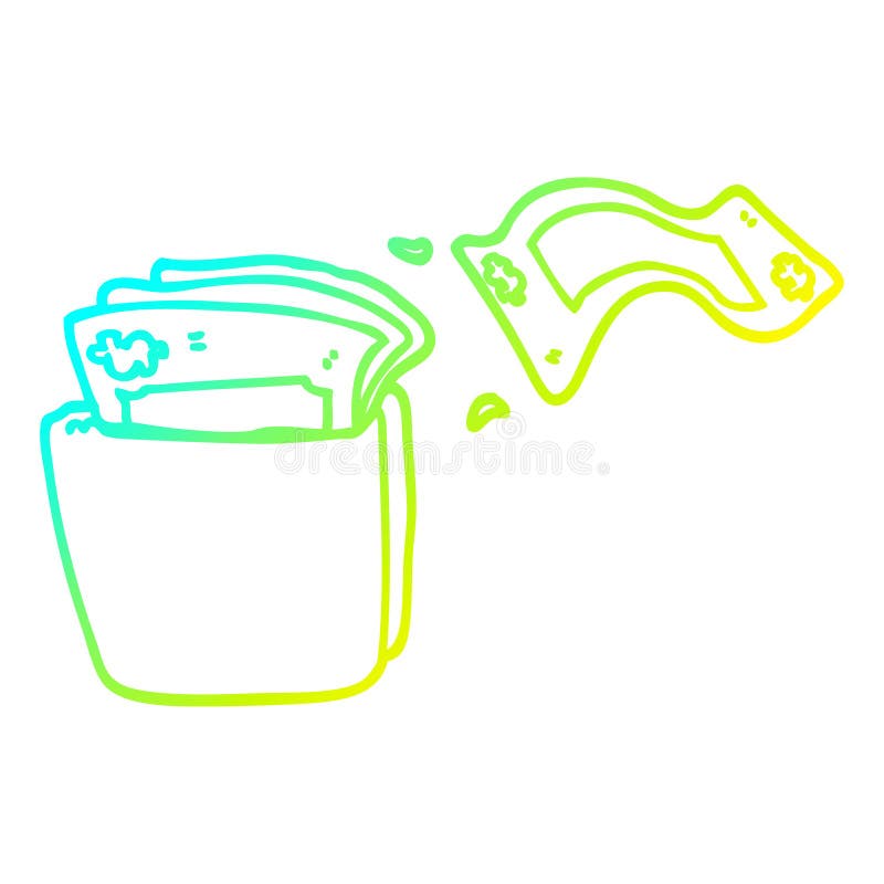 Cartoon Wallet Spilling Money Stock Illustration - Illustration of ...