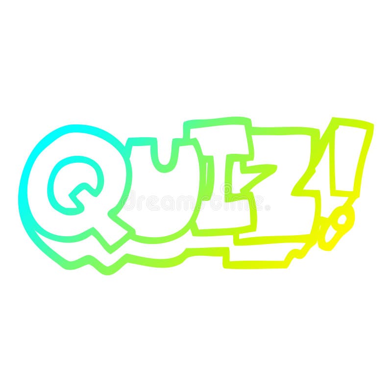 A Creative Cold Gradient Line Drawing Cartoon Word Quiz Stock Vector ...