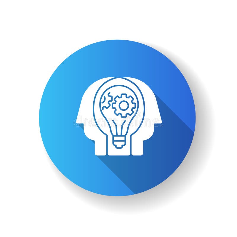 Creative Collaboration Blue Flat Design Long Shadow Glyph Icon Stock ...