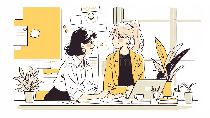 Creative Collaboration between Colleagues at Work in a Modern Office ...