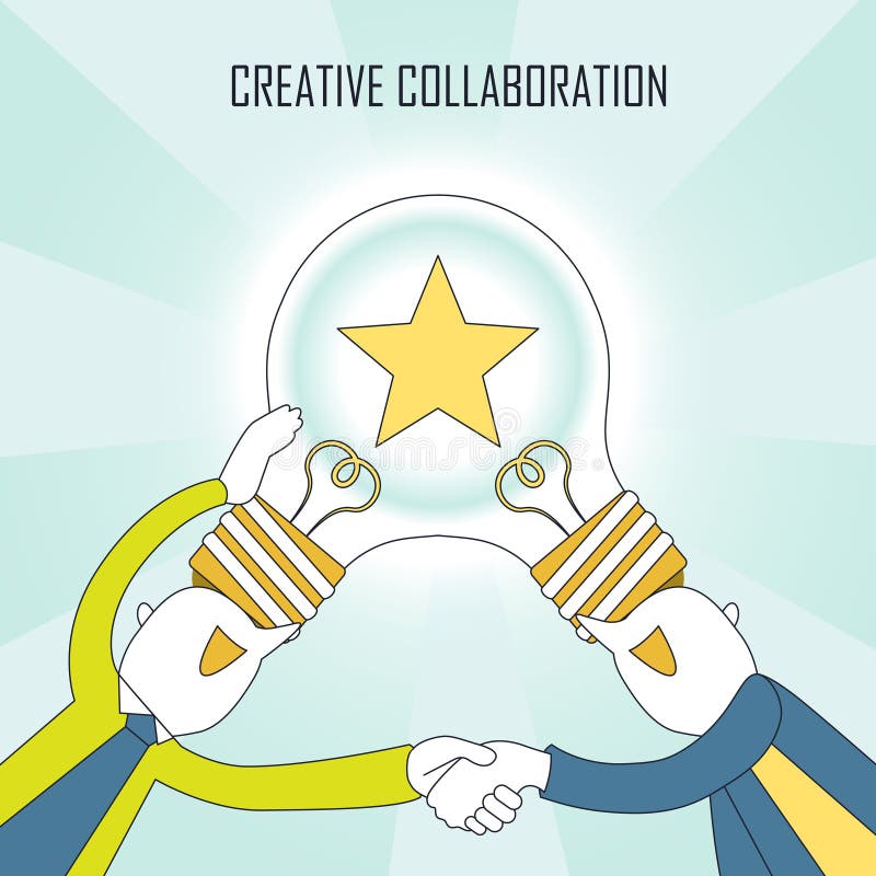 Creative Collaboration Concept Stock Vector - Illustration of people ...