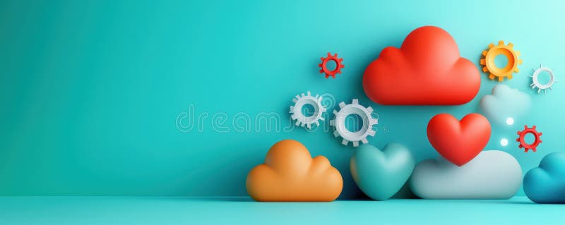 Creative Collaboration Concept Modern Office Digital Artwork Bright ...