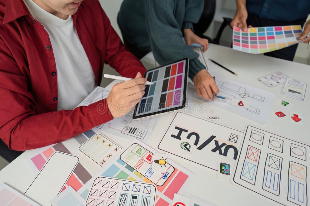 Creative Collaboration and Design Prototyping. Team Members Engaged in ...