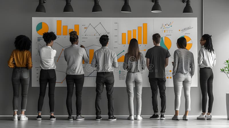 Creative Collaboration on a Simple Background Stock Illustration ...