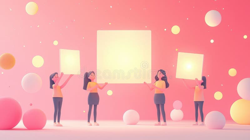 Creative Collaboration Studio Space Digital Art Bright Environment Elevated View Teamwork ...