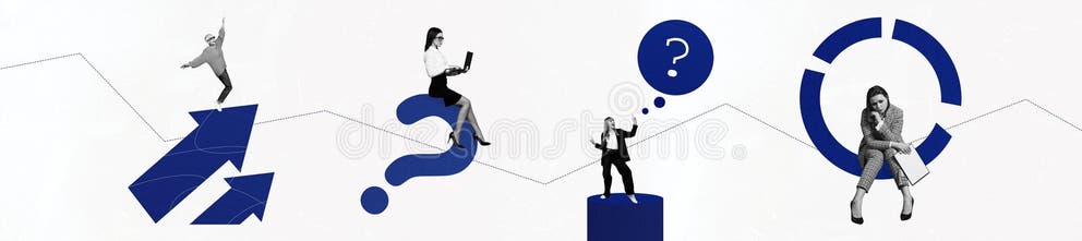 Creative Collage with Business and Abstract Elements Combining Art ...