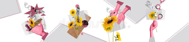 Creative Collage Composition Featuring Artistic Designs and Vibrant ...