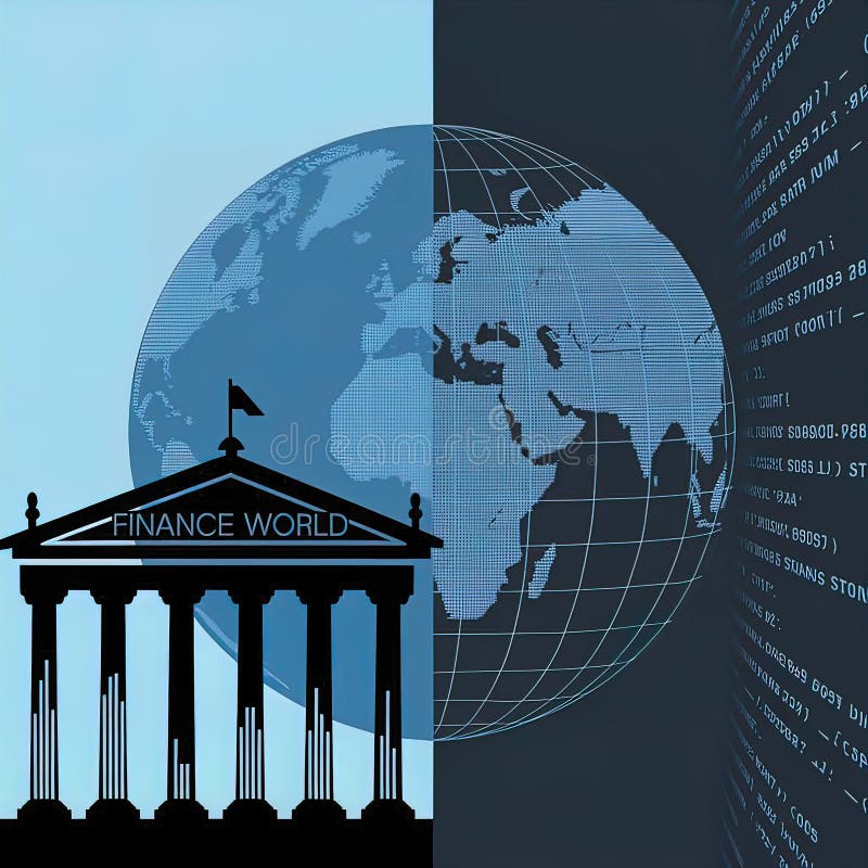 Creative Collage Depicting Finance and World with Currency Quotes on ...