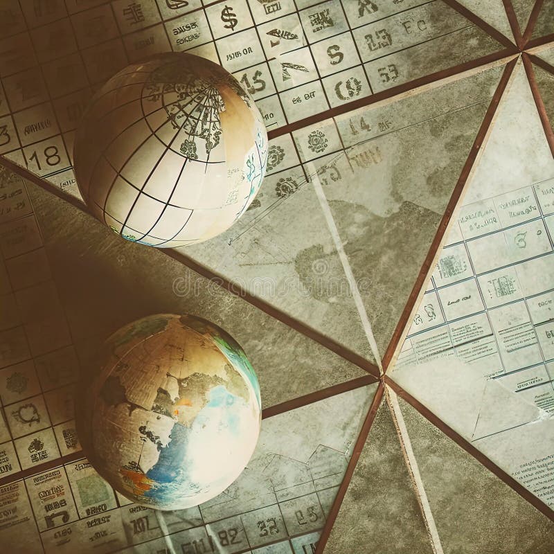 Creative Collage Depicting Finance and World with Currency Quotes on ...