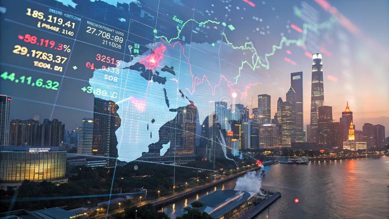 Creative Collage Depicting Finance and World with Currency Quotes on ...