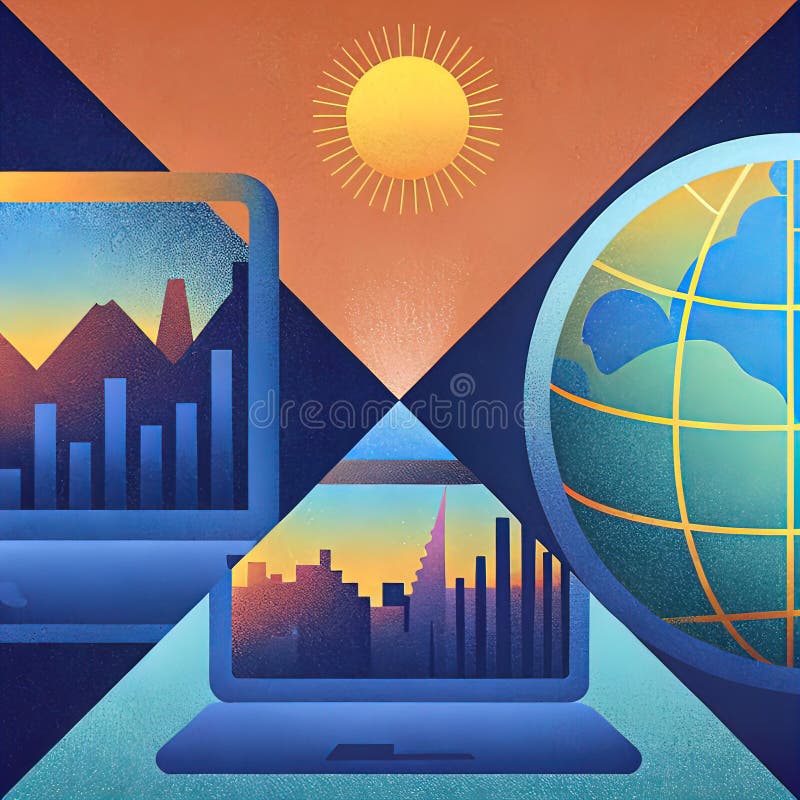 Creative Collage Depicting Finance and World with Currency Quotes on ...