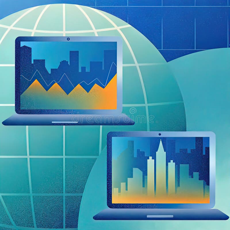 Creative Collage Depicting Finance and World with Currency Quotes on ...