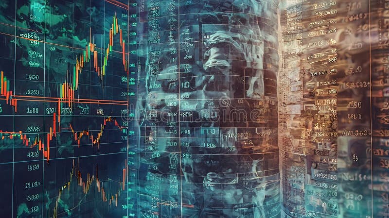 Creative Collage Depicting Finance and World with Currency Quotes on ...