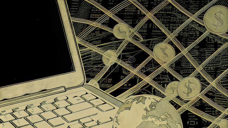 Creative Collage Depicting Finance and World with Currency Quotes on ...