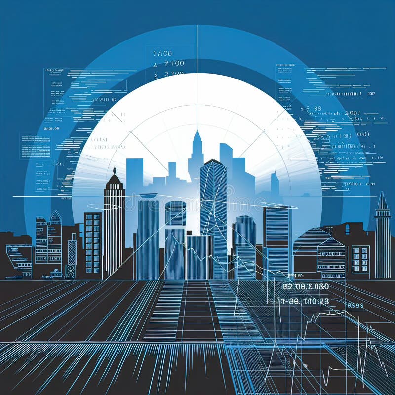 Creative Collage Depicting Finance and the World with Digital Software ...