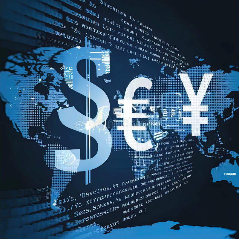 Creative Collage Depicting Finance and the World with Digital Software ...