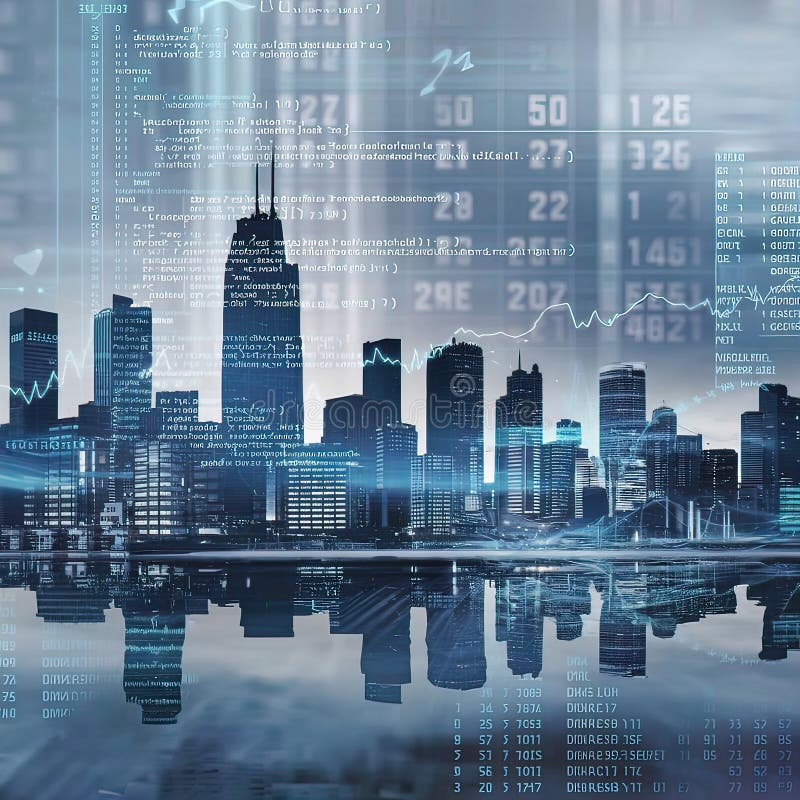 Creative Collage Depicting Finance and the World with Digital Software ...