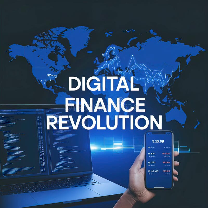 Creative Collage Depicting Finance and the World with Digital Software ...