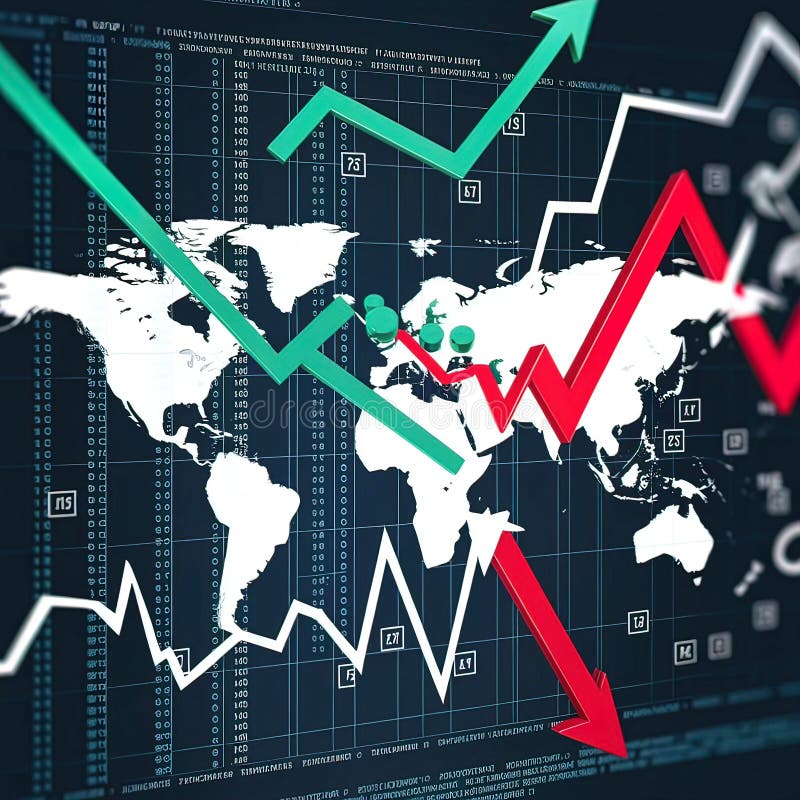 Creative Collage Depicting Finance and the World with Digital Software ...