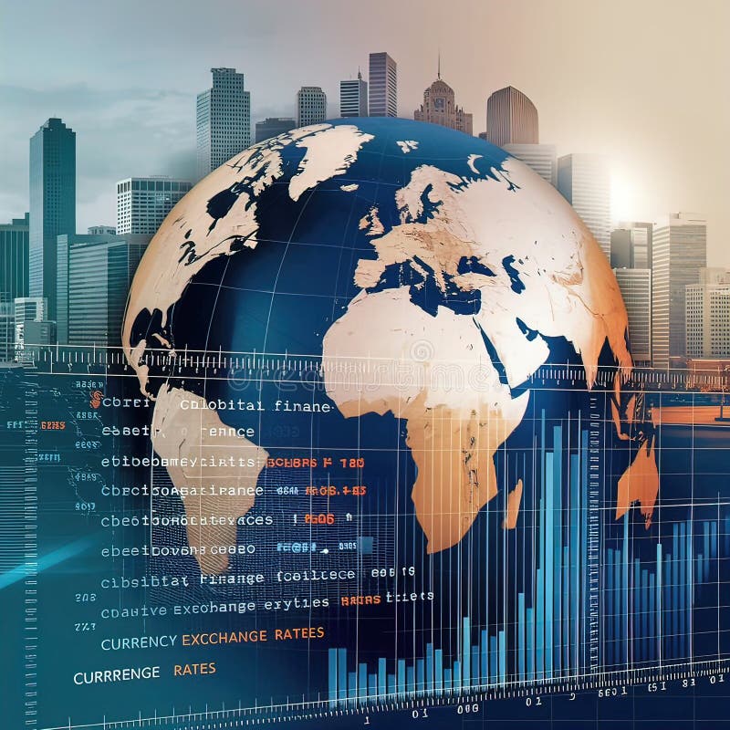 Creative Collage Depicting Finance and the World with Digital Software ...