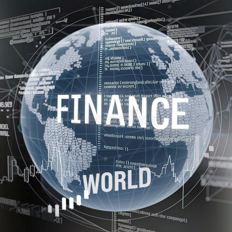 Creative Collage Depicting Finance and the World with Digital Software ...