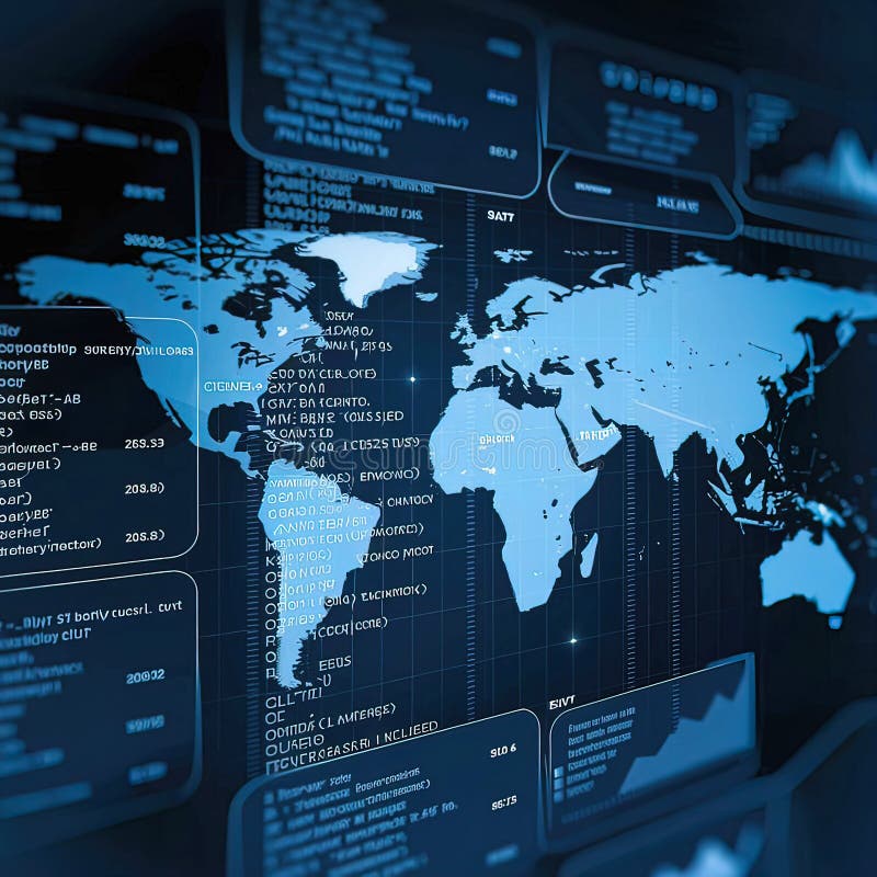 Creative Collage Depicting Finance and the World with Digital Software ...