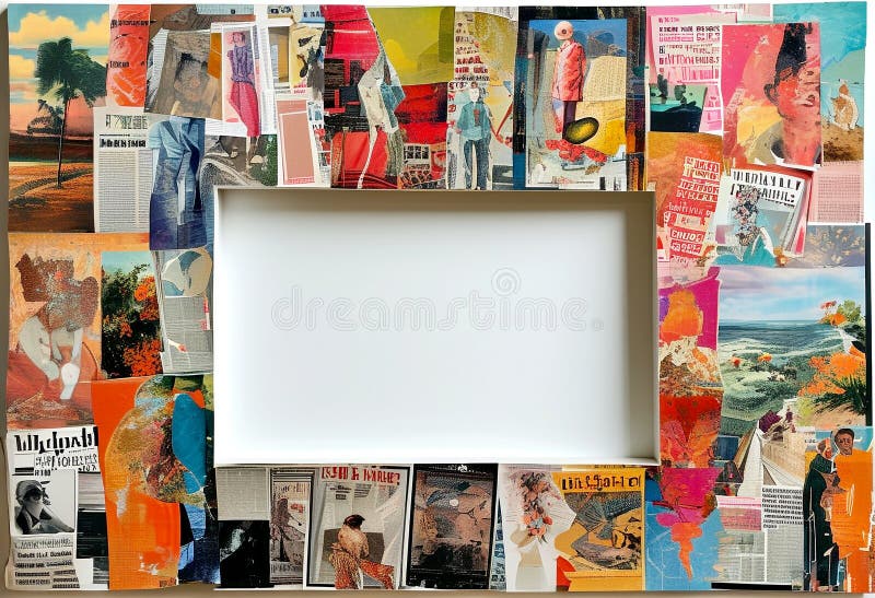 Unique Collage Frame Showcasing Vibrant Art Inspired by Tropical ...