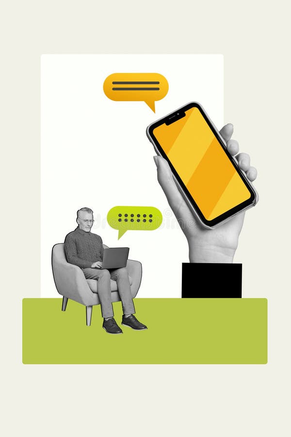 Creative Collage of Middle Age Pensioner Businessman Sit Armchair ... Creative Collage of Middle Age Pensioner Businessman Sit Armchair ...