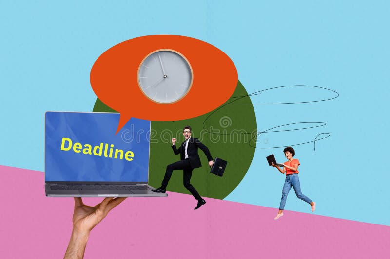 Creative Collage Picture Young Businessman Laptop Digital Device ...