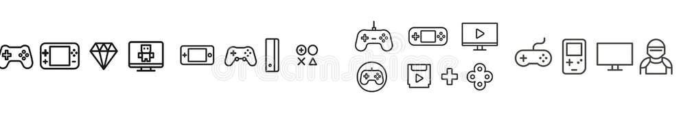 Creative Collection of Gaming Icons Displaying Various Consoles and ...