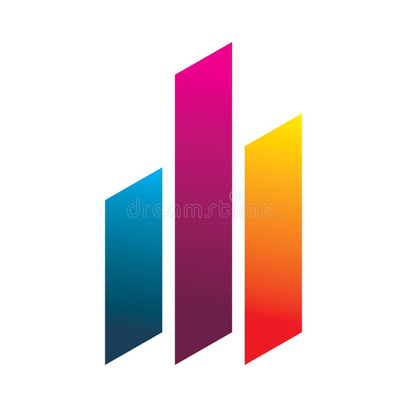 Creative Color Chart Logo Design Stock Illustration - Illustration of ...