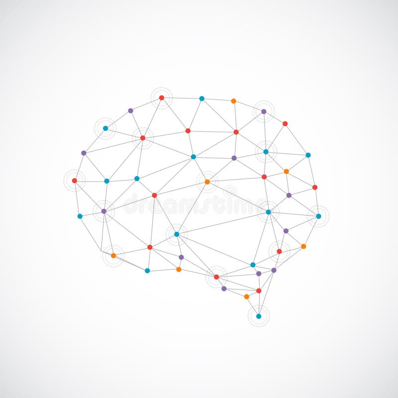 Creative Color Concept of the Human Brain Stock Vector - Illustration ...