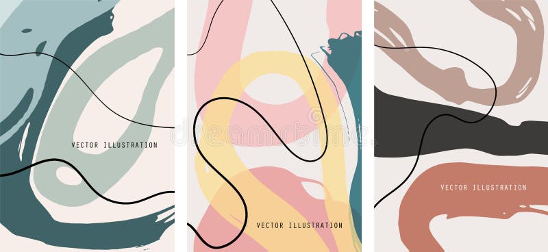 Creative Color Doodle Art Header Set with Different Shapes and Textures ...