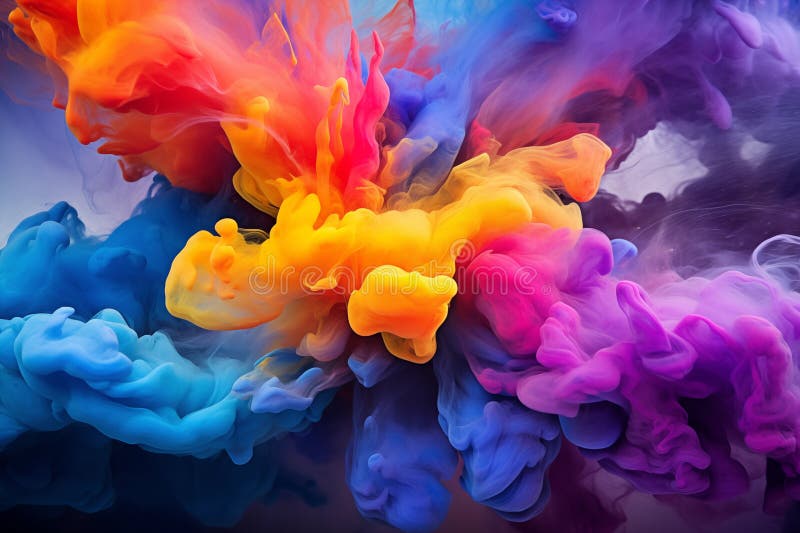 Creative Color Explosion Background Stock Illustration - Illustration ...