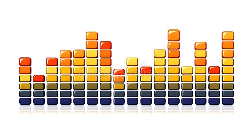 Creative Colored Music Equalizer Detailed Illustrated Stock ...