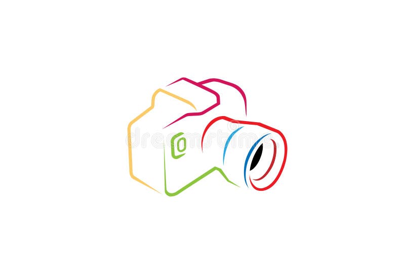 Creative Colorful Camera Line Logo Design Symbol Vector Illustration ...