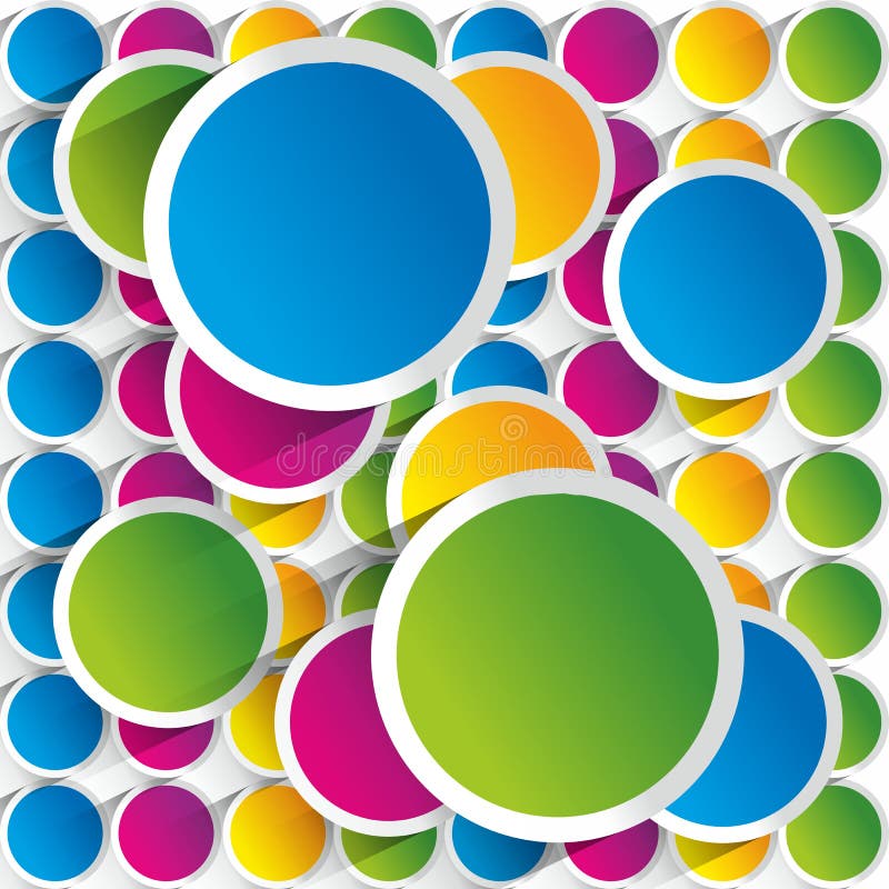 Creative Colorful Circles Background Stock Vector - Illustration of ...