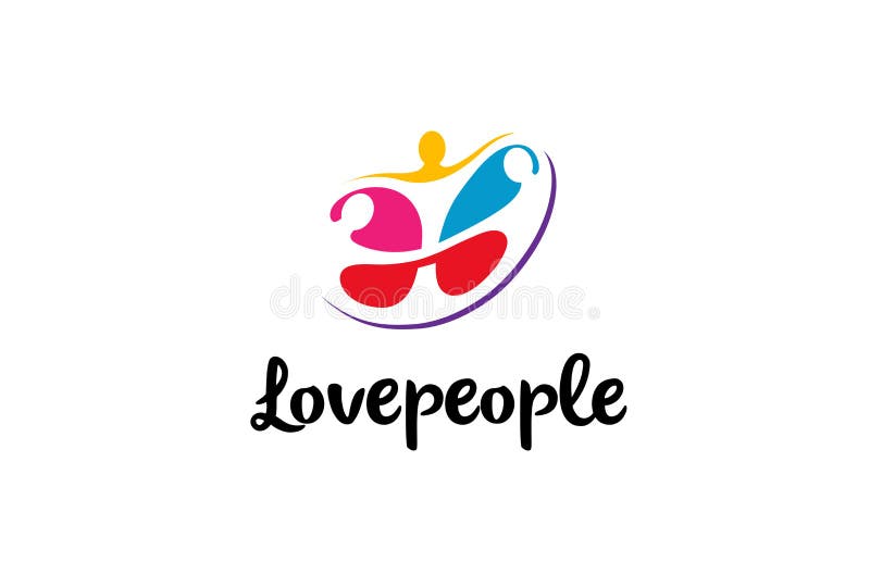 Creative Colorful Crowd Logo Design Illustration Stock Vector ...
