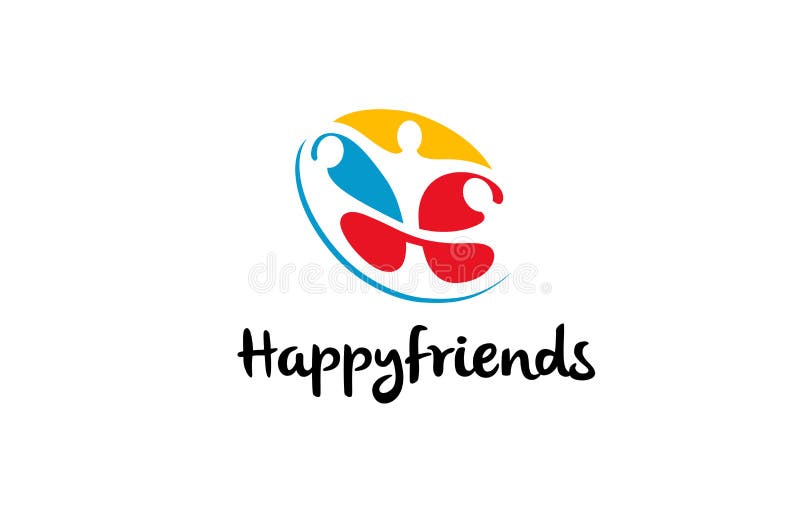 Creative Colorful Crowd Logo Design Illustration Stock Vector ...